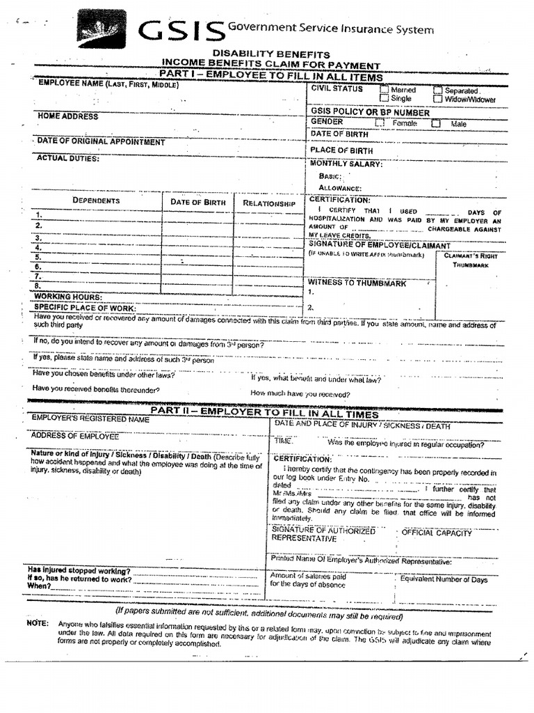 Gsis Ecc Forms | PDF