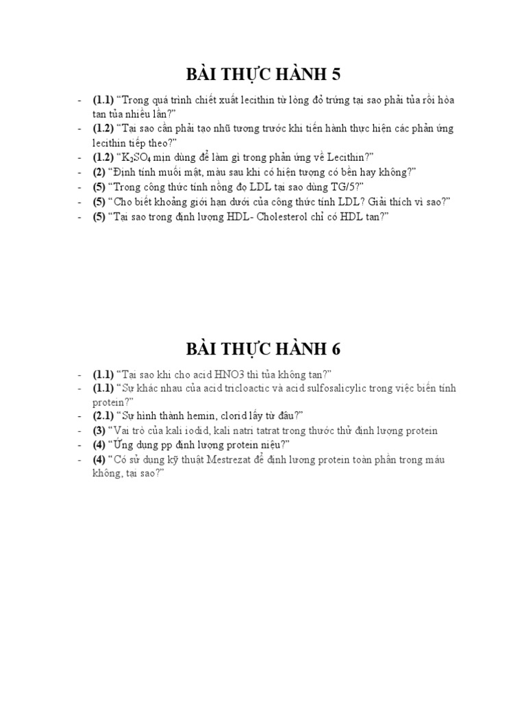 TTHS - BHT - 5 +6 | PDF