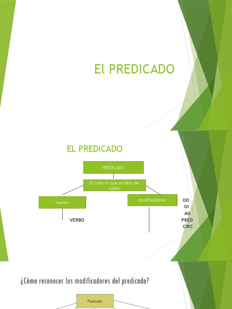El PREDICADO | PDF | Objeto (gramática) | Verbo
