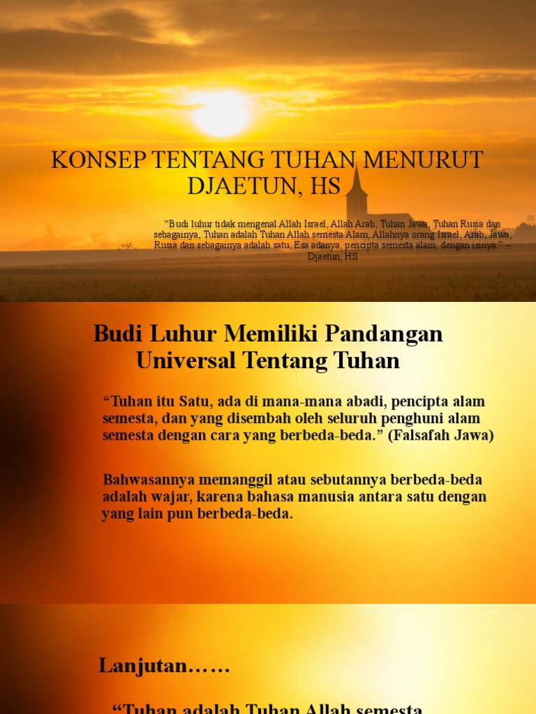 Konsep Universal Tuhan Menurut Djaetun | PDF