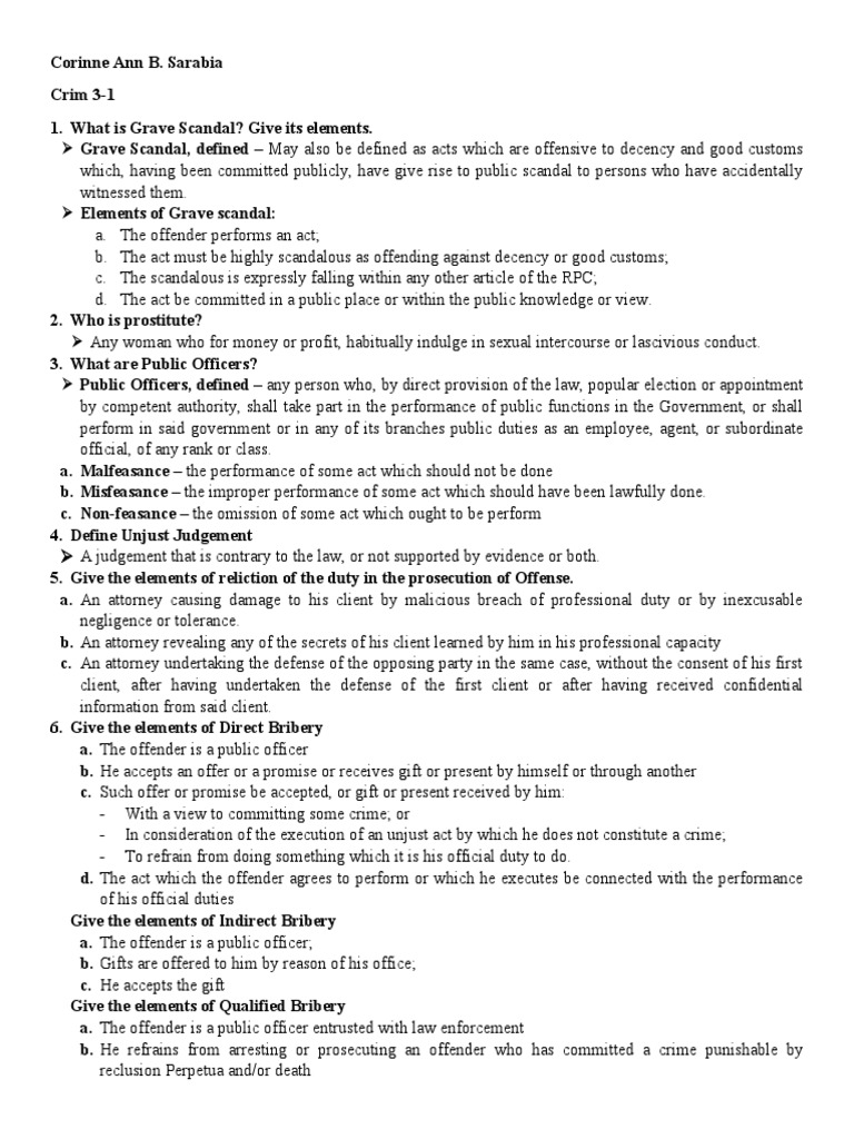 Midterms CLaw 2 Assignment (Sarabia) | PDF | Crime & Violence | Crimes