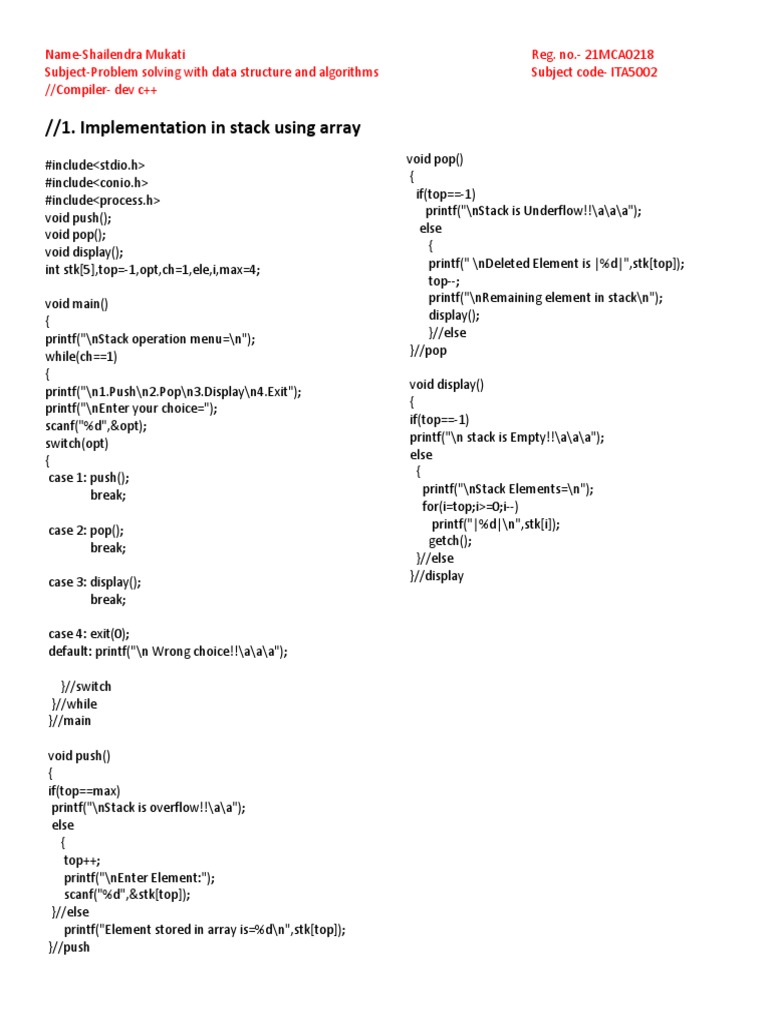 Ips-2 Dsa | PDF | Arithmetic | C++