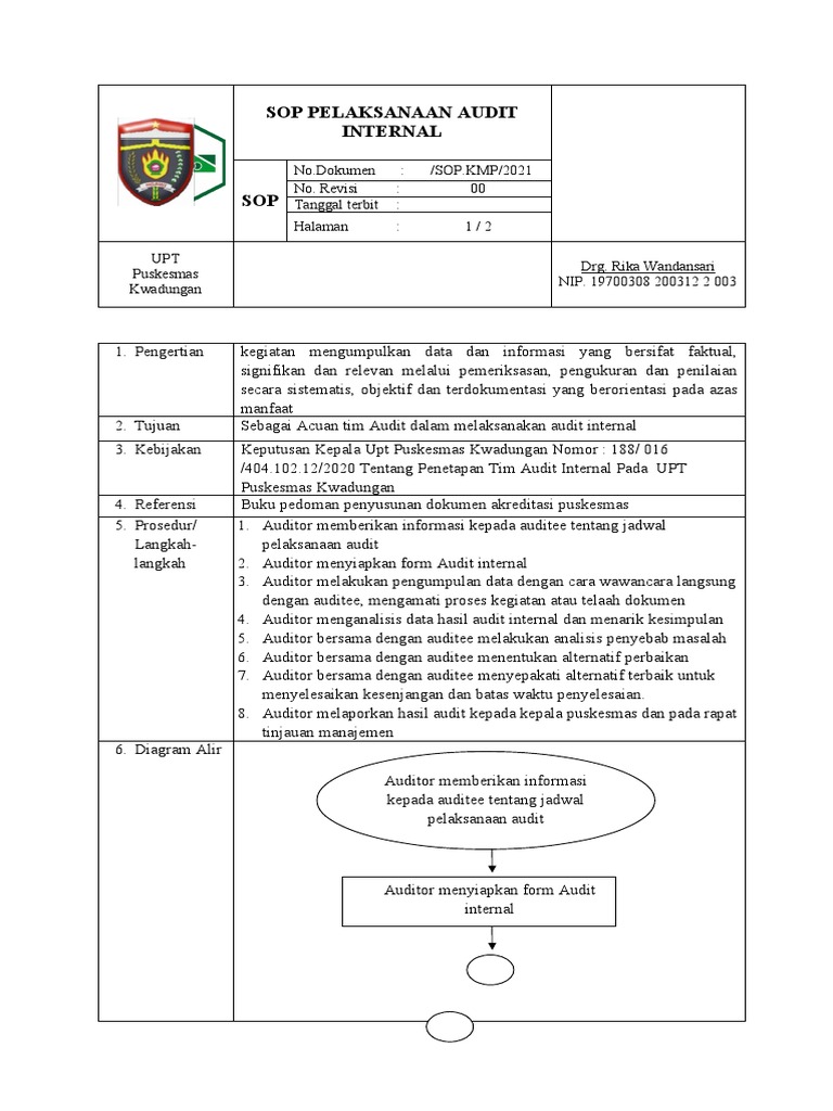 SOP Pelaksanaan Audit Internal | PDF