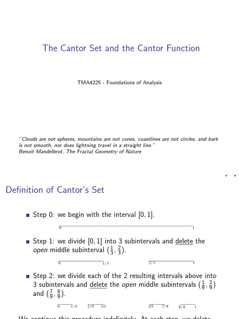 Cantor Set Function | PDF | Interval (Mathematics) | Measure (Mathematics)