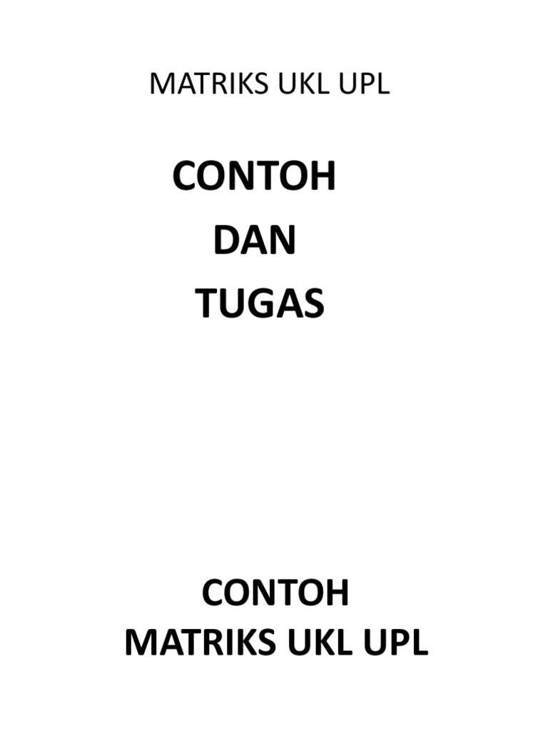 Contoh Matriks Ukl Upl Dan Tugas | PDF