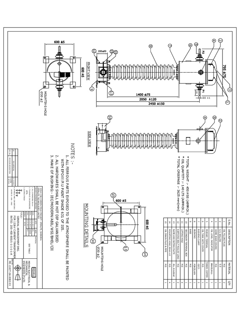 Ga Drg. - 2 | PDF | Electrical Engineering | Mechanical Engineering