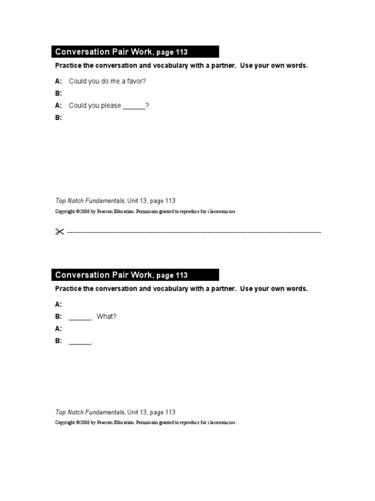 Unit 13 Conv Pair Work p113 | PDF | Career & Growth | Language Arts & Discipline