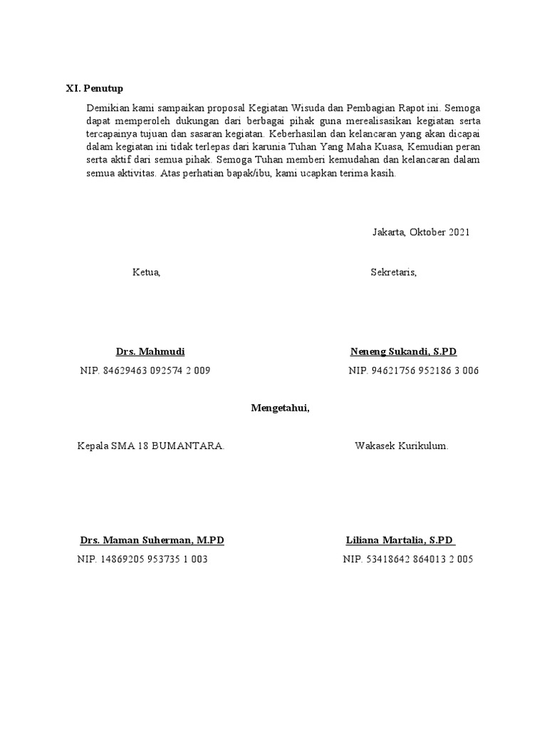 Penutup Proposal | PDF | Kesehatan Holistik