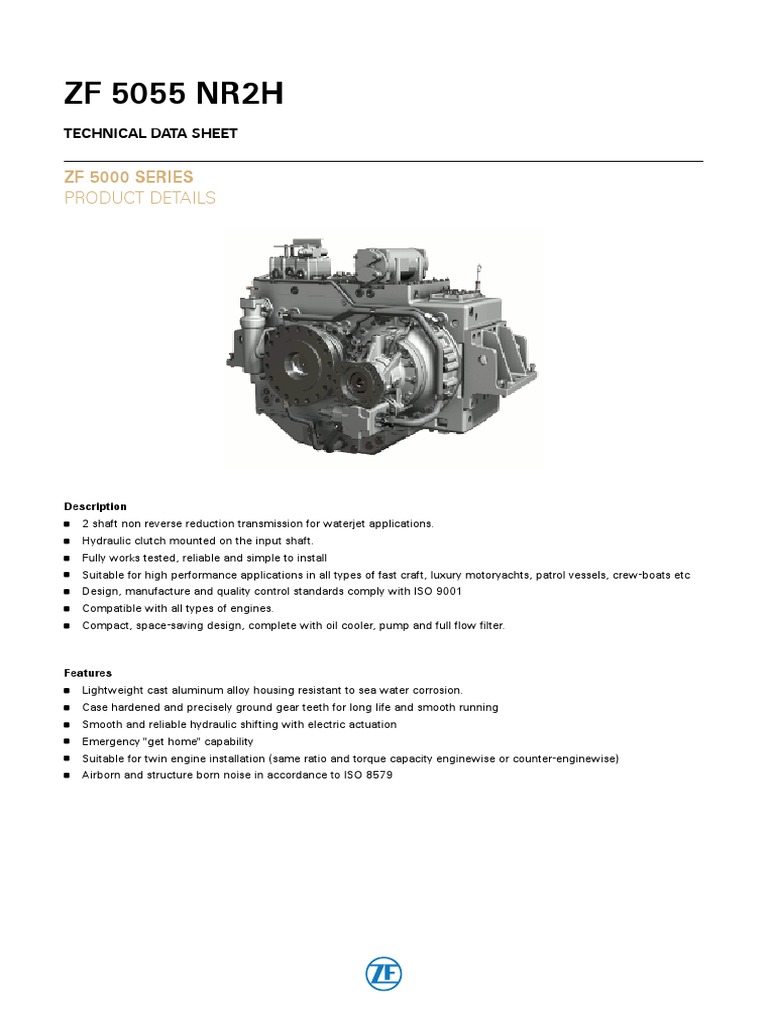 ZF 5055 NR2H | PDF | Horsepower | Transmission (Mechanics)