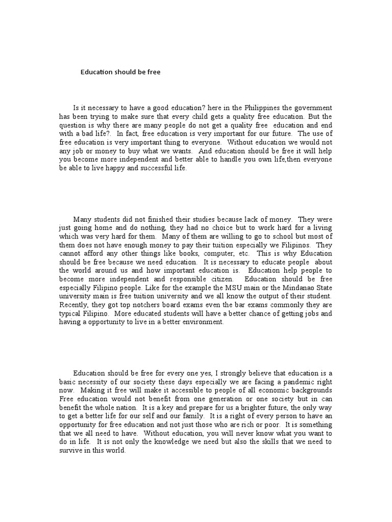 The Case for Free Education in the Philippines | PDF | Tuition Payments