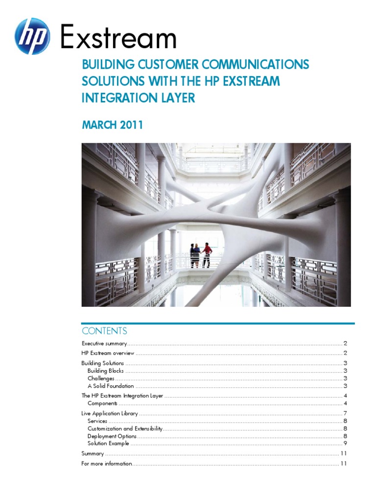 Building Solutions With HP Exstream Integration Layer WP | PDF | World ...