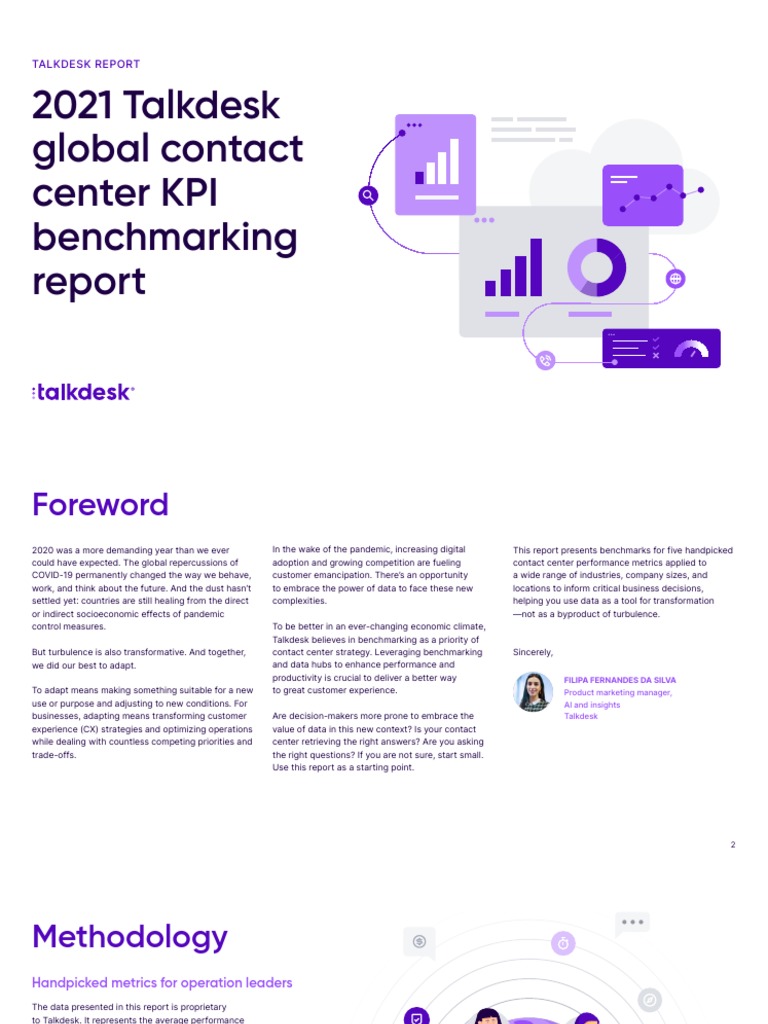 2021 Talkdesk Global Contact Center KPI Benchmarking | PDF | Call ...