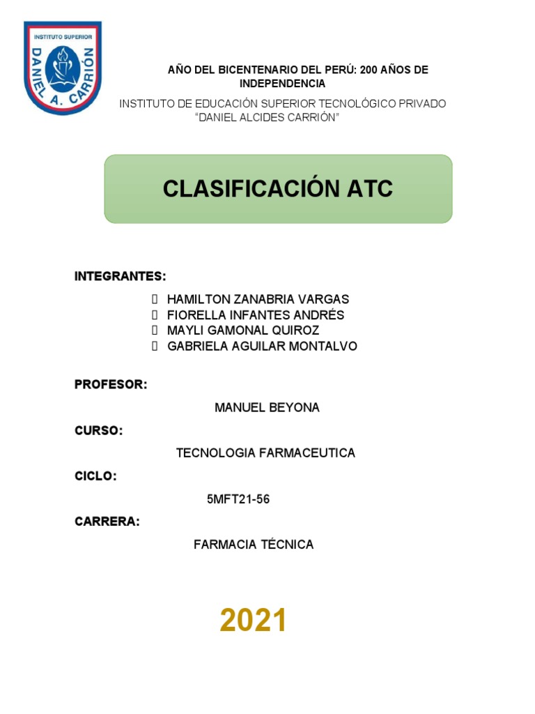 Clasificacion Atc | PDF
