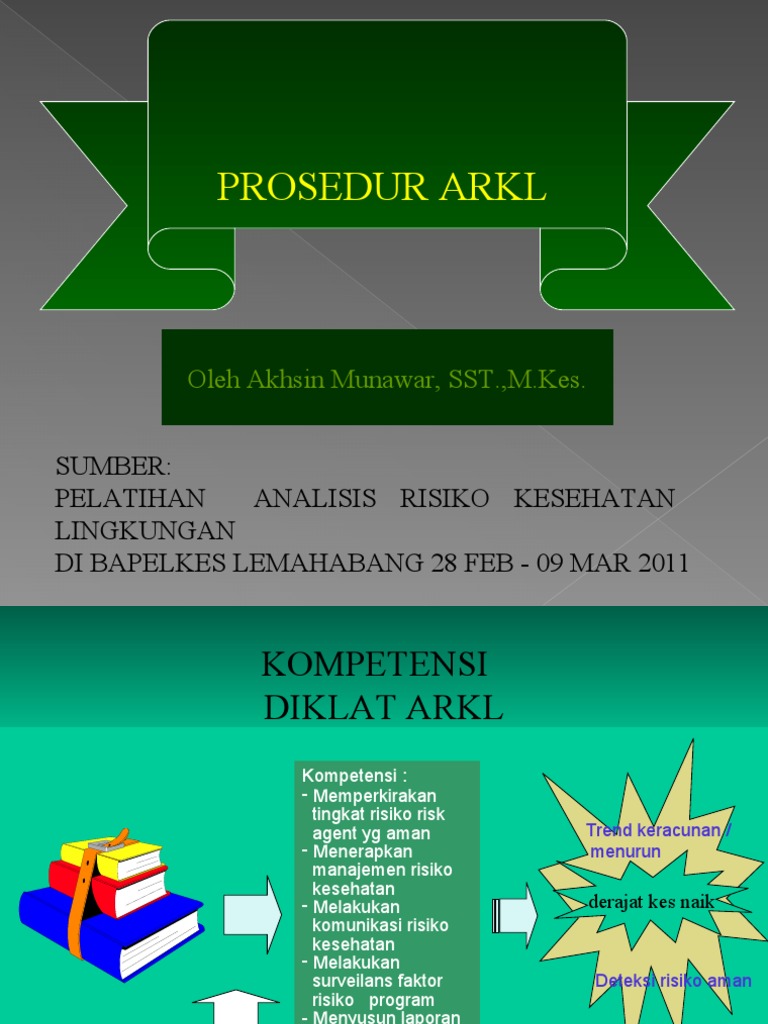 Prosedur Analisis Risiko Kesling ARKL PW Point | PDF