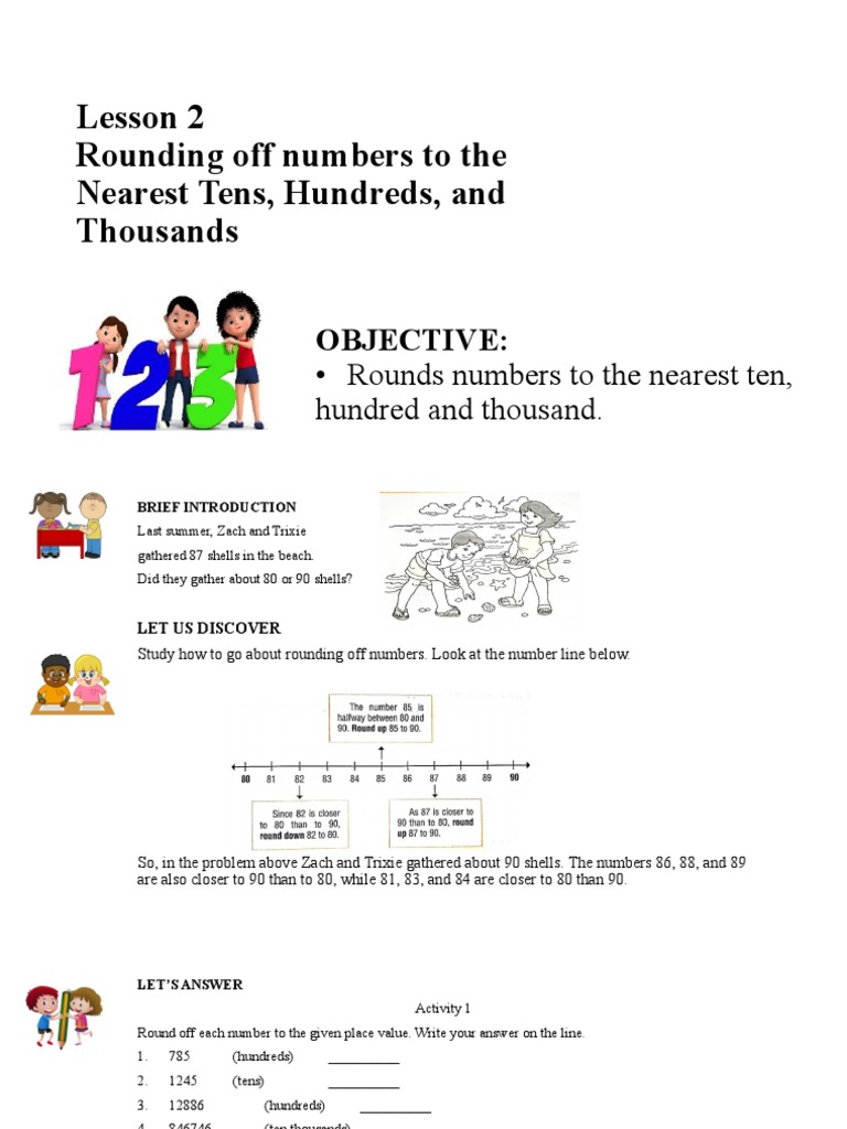 Lesson 2 Rounding Off Numbers To The Nearest Tens, Hundreds, and ...