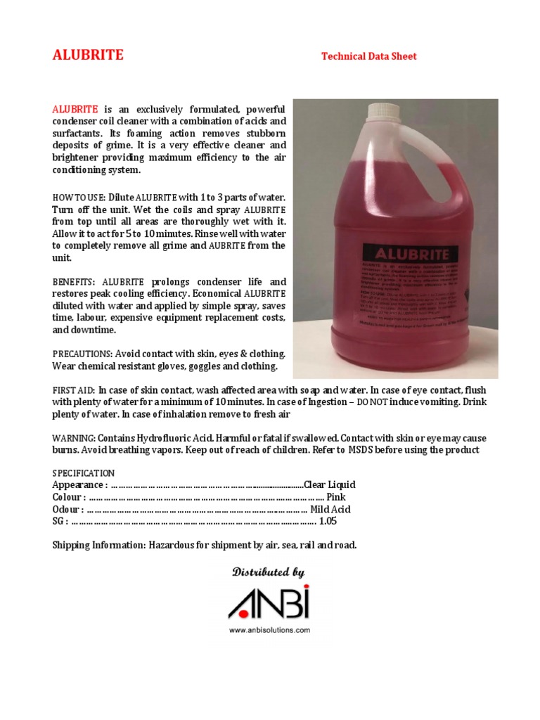 Alubrite RED TDS ANBI 1 | PDF | Home & Garden