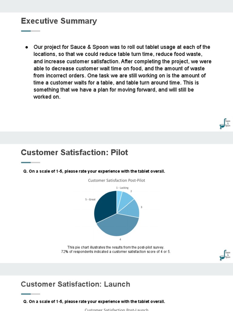 Executive Summary | PDF | Customer Satisfaction | Tablet Computer