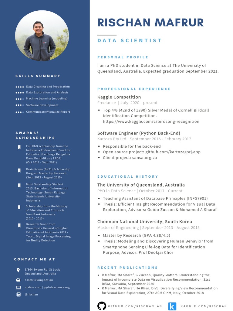 Rischan Mafrur: Data Scientist | PDF | Data Science | Data