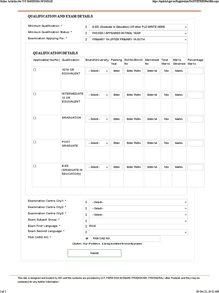 Qualification and Exam Details: 10Th or Equivalent | PDF ...