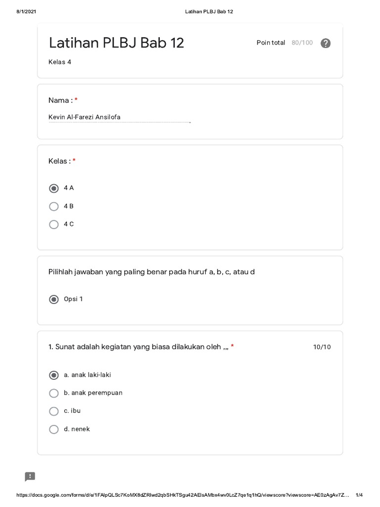 Latihan PLBJ Bab 12 | PDF