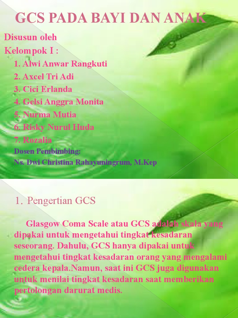 GCS Pada Bayi Dan Anak | PDF
