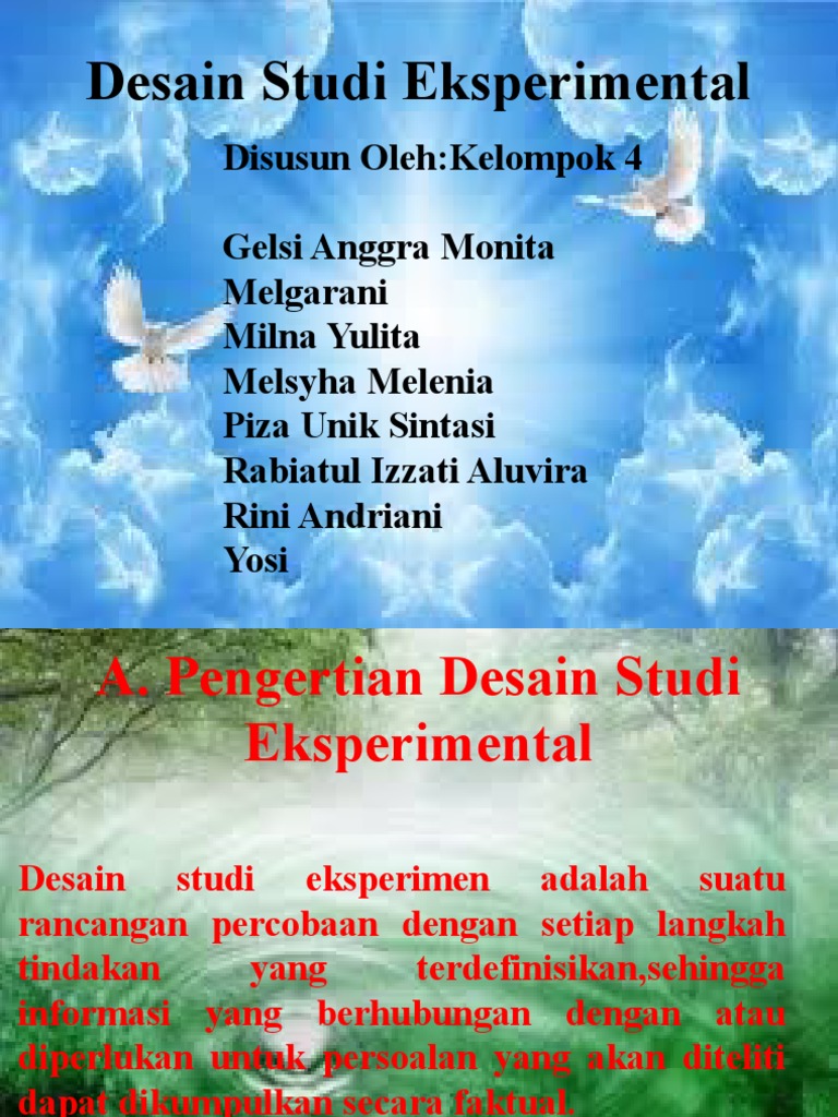 Kelompok 4 Desain Studi Ekspirimental | PDF | Kesehatan Holistik