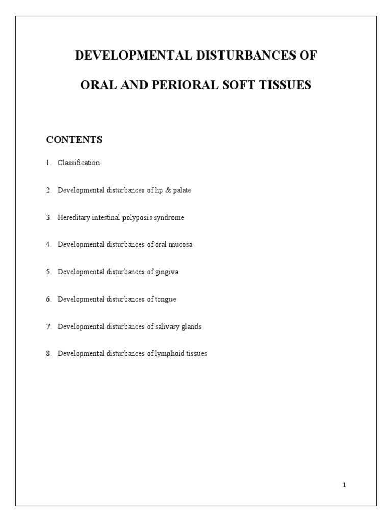 Oral & Perioral Tissue Disorders | PDF | Human Anatomy | Clinical Medicine