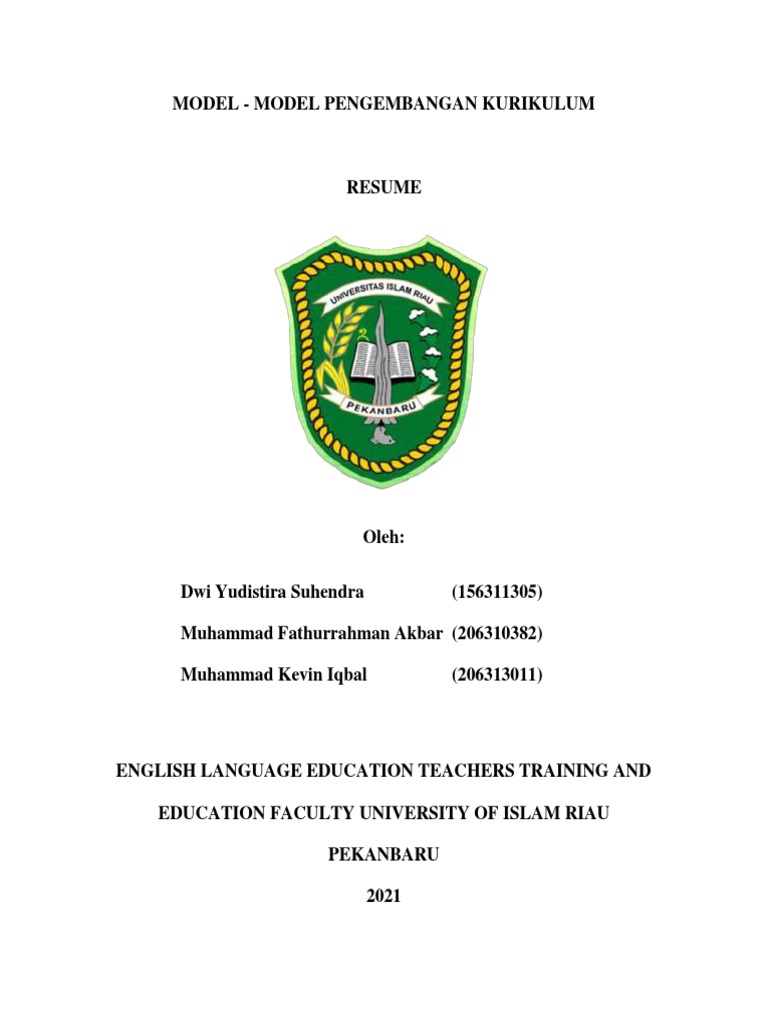 Model Pengembangan Kurikulum (Fix) | PDF