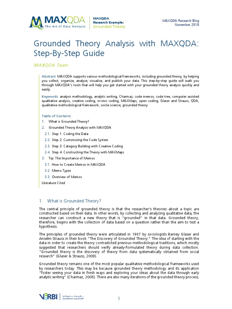 MAXQDA - Research Examples Grounded Theory | PDF | Qualitative Research | Scientific Method