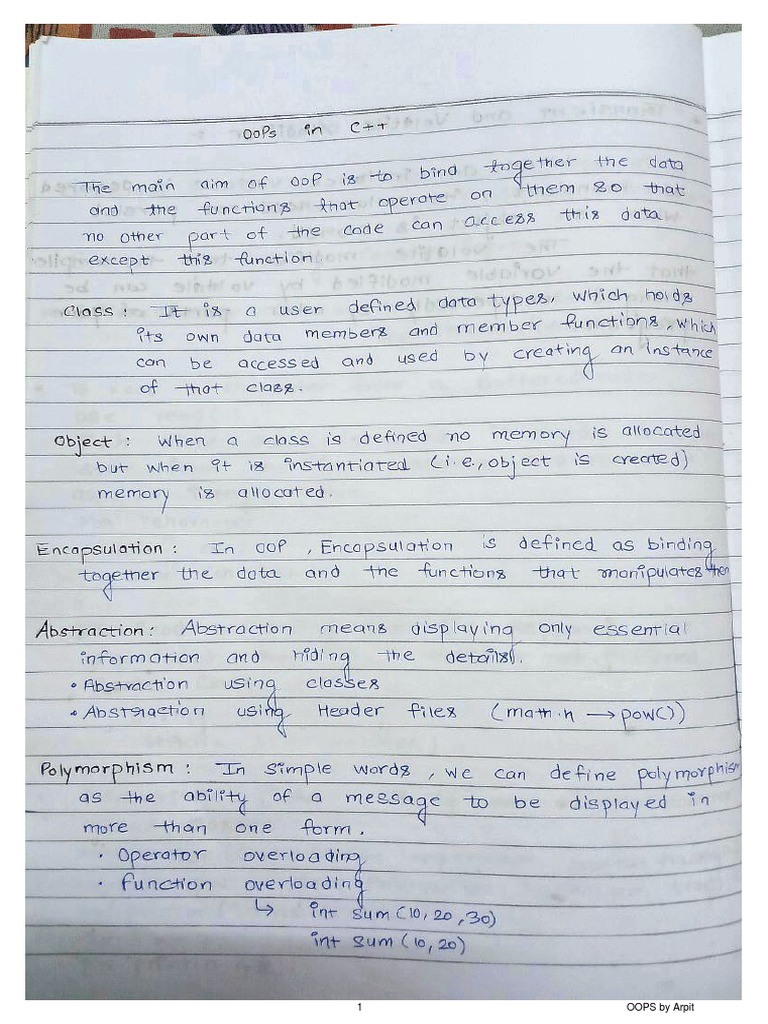 Object Oriented Programming | PDF