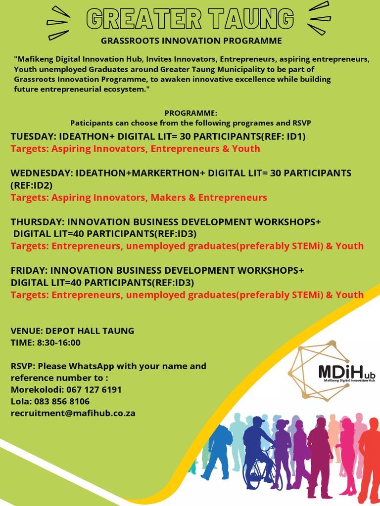 Targets: Aspiring Innovators, Entrepreneurs & Youth: Grassroots ...