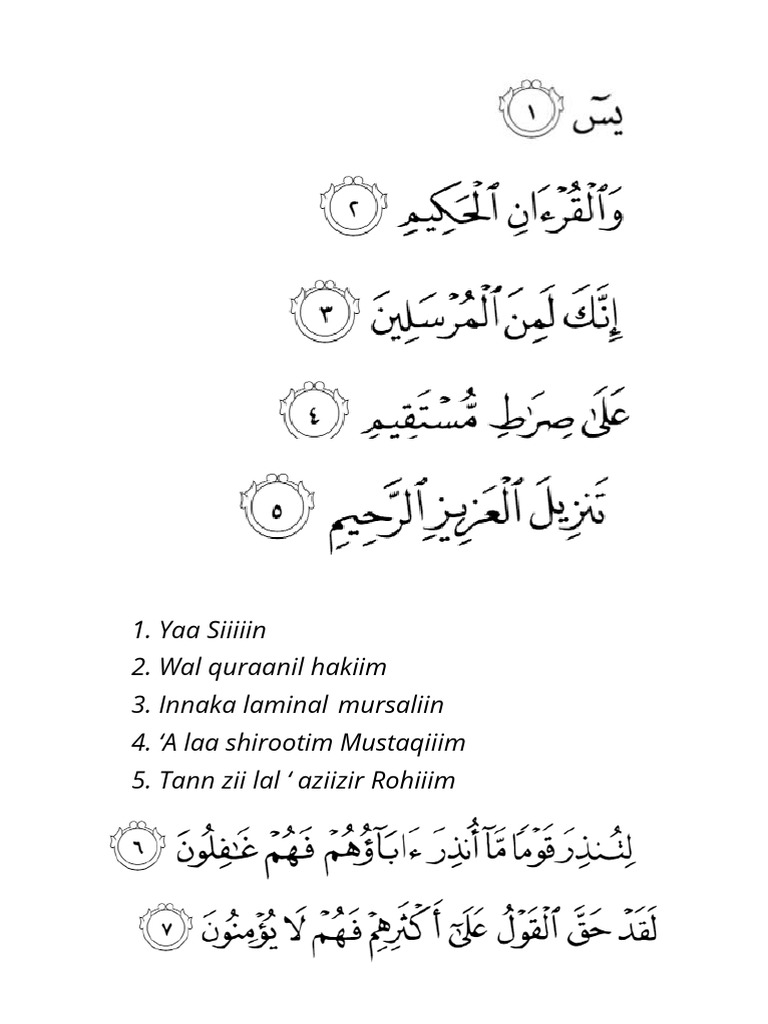 Surat Yasin Arab Latin | PDF