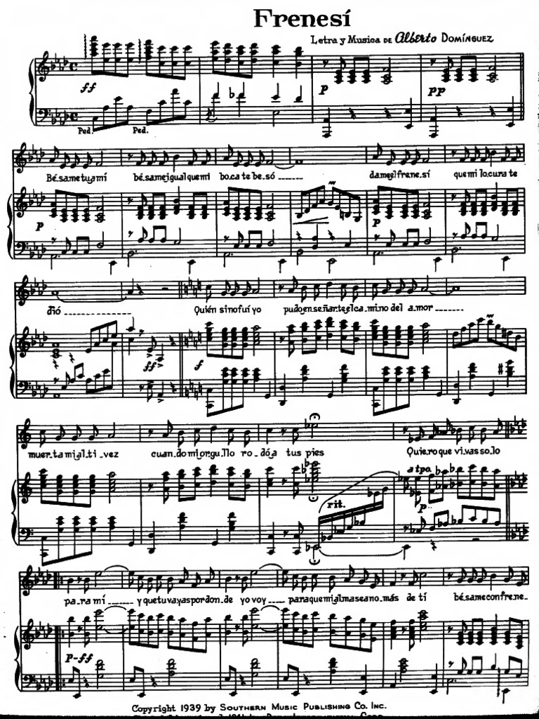 Frenesí Piano | PDF