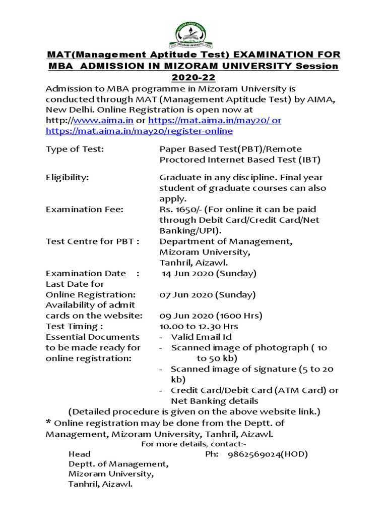 WWW - Aima.in: MAT (Management Aptitude Test) EXAMINATION FOR Mba ...