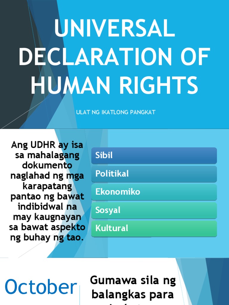 UDHR: Mga Karapatan at Artikulo | PDF | Human Rights | Policy