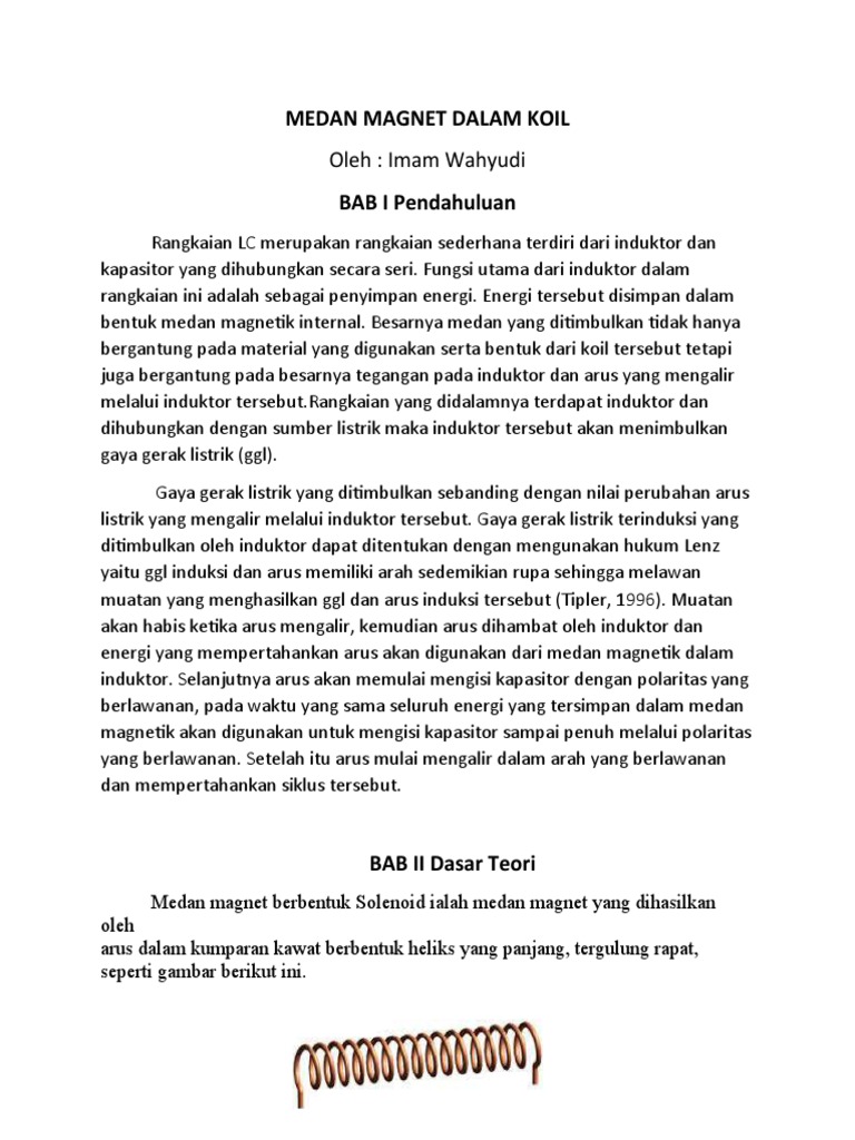 Medan Magnet Dalam Koil | PDF