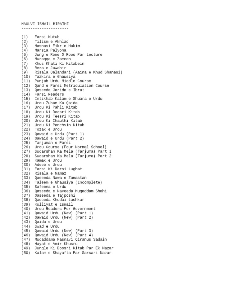 Maulvi Ismail Meerathi | PDF | Religion & Spirituality | Classics