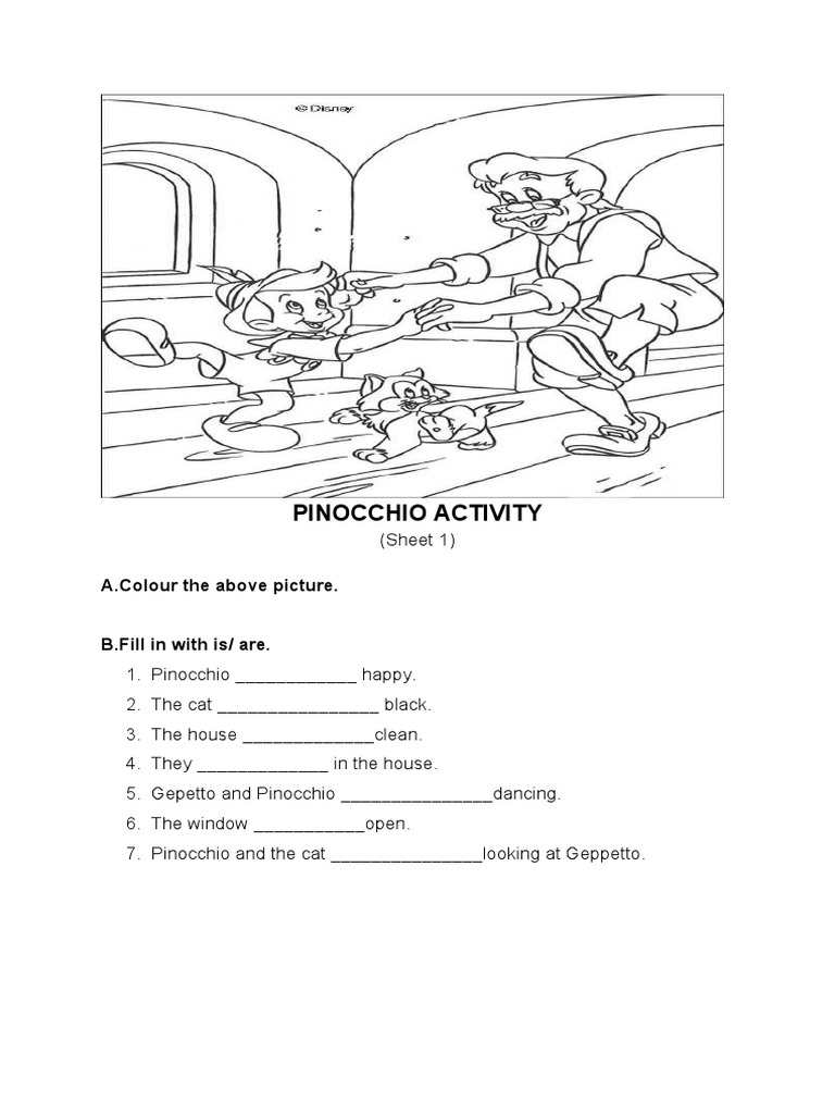 Pinocchio Activity Sheets | PDF