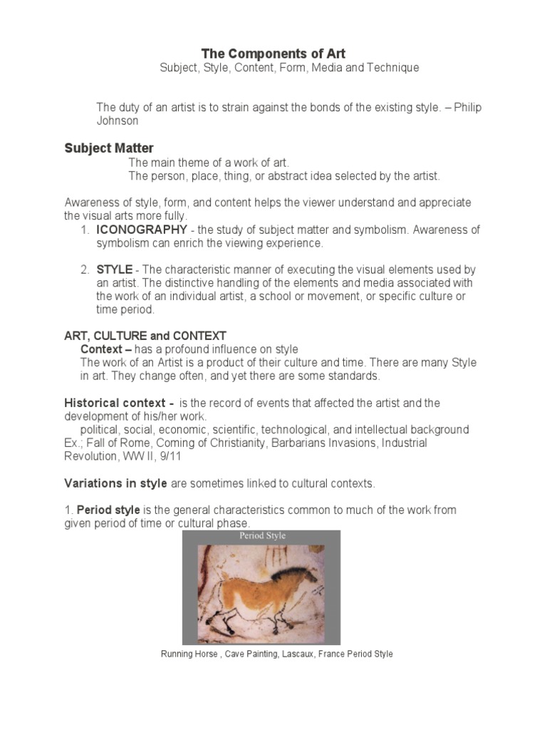 The Components of Art | PDF | Abstract Art | Realism (Arts)