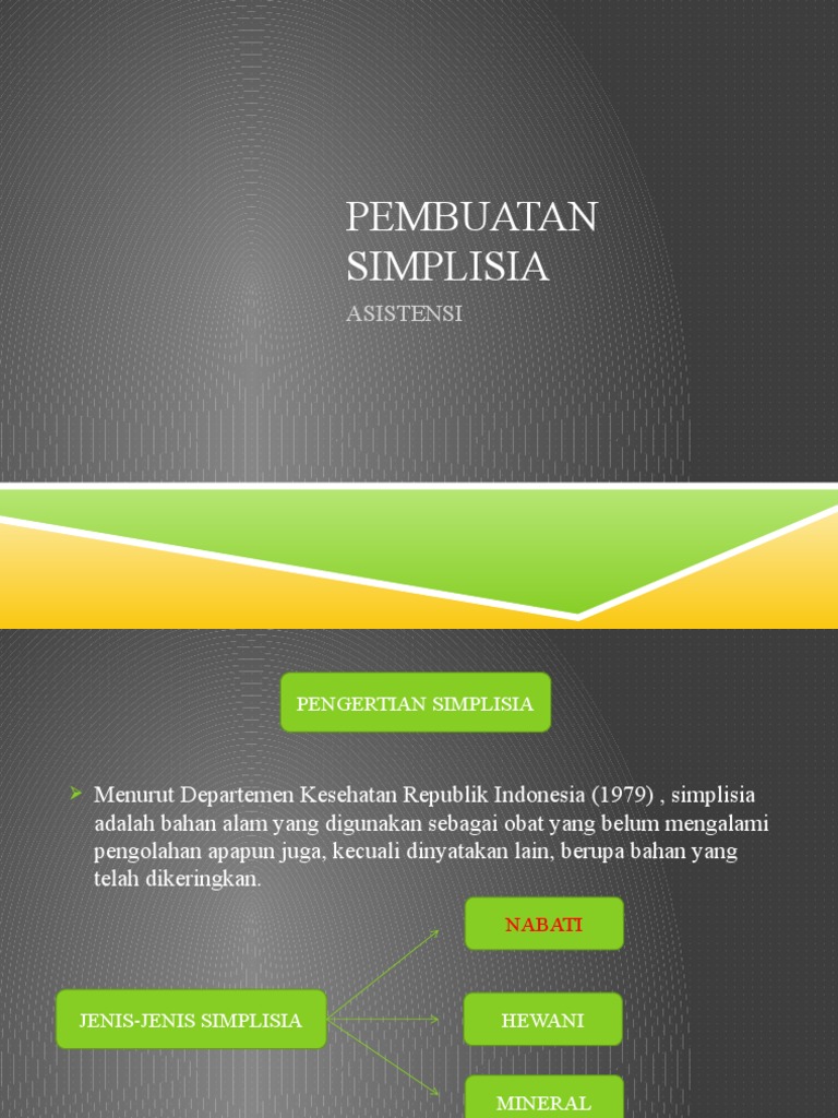 Pembuatan Simplisia | PDF
