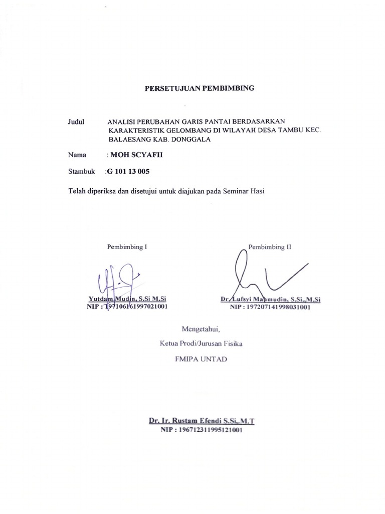 Halaman Persetujuan Pembimbing | PDF