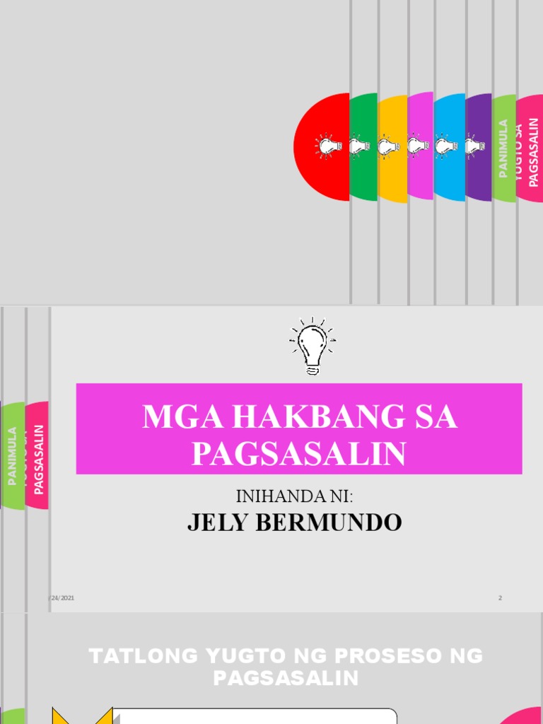 Hakbang Sa Pagsasalin | PDF