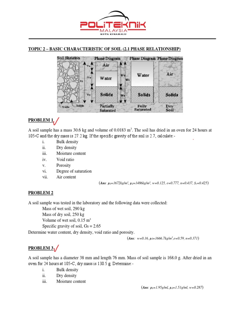 TOPIC 2 - PHASE RELATIONSHIP - Problem7.10.2021 | PDF | Density ...