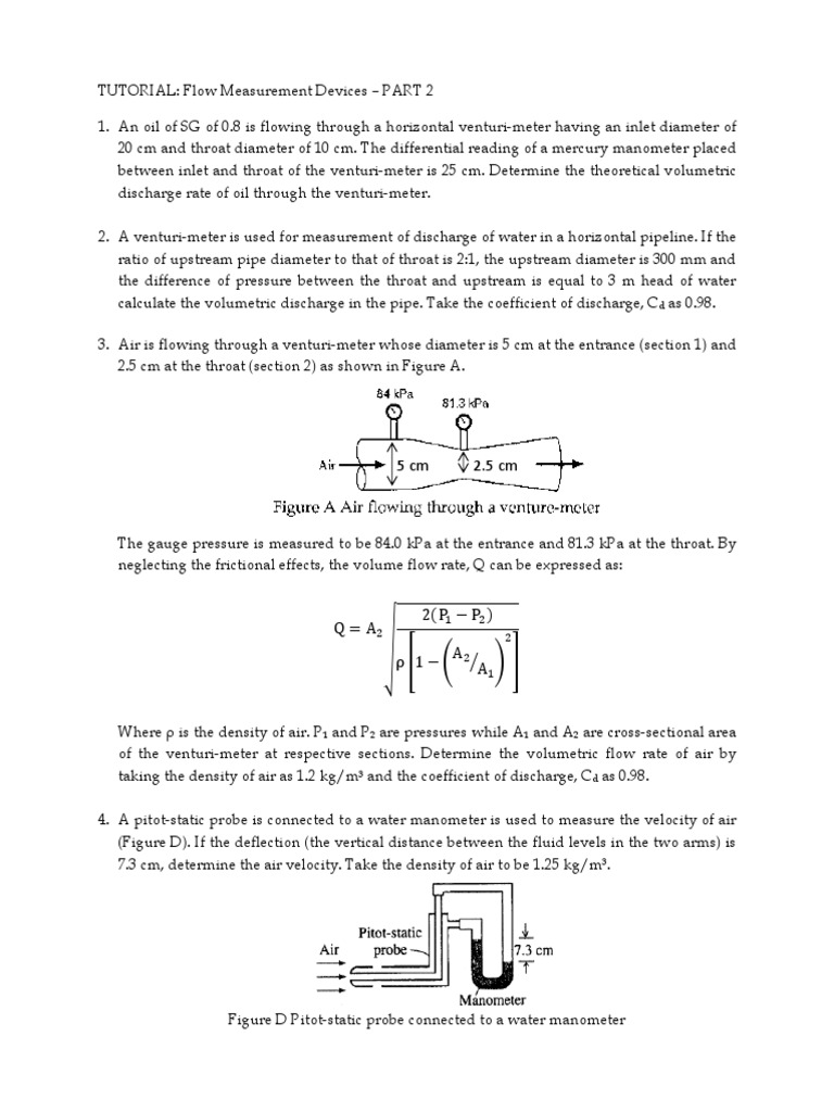 Flow Measurement Devices Part 2 Inc Ans | PDF | Pressure Measurement ...