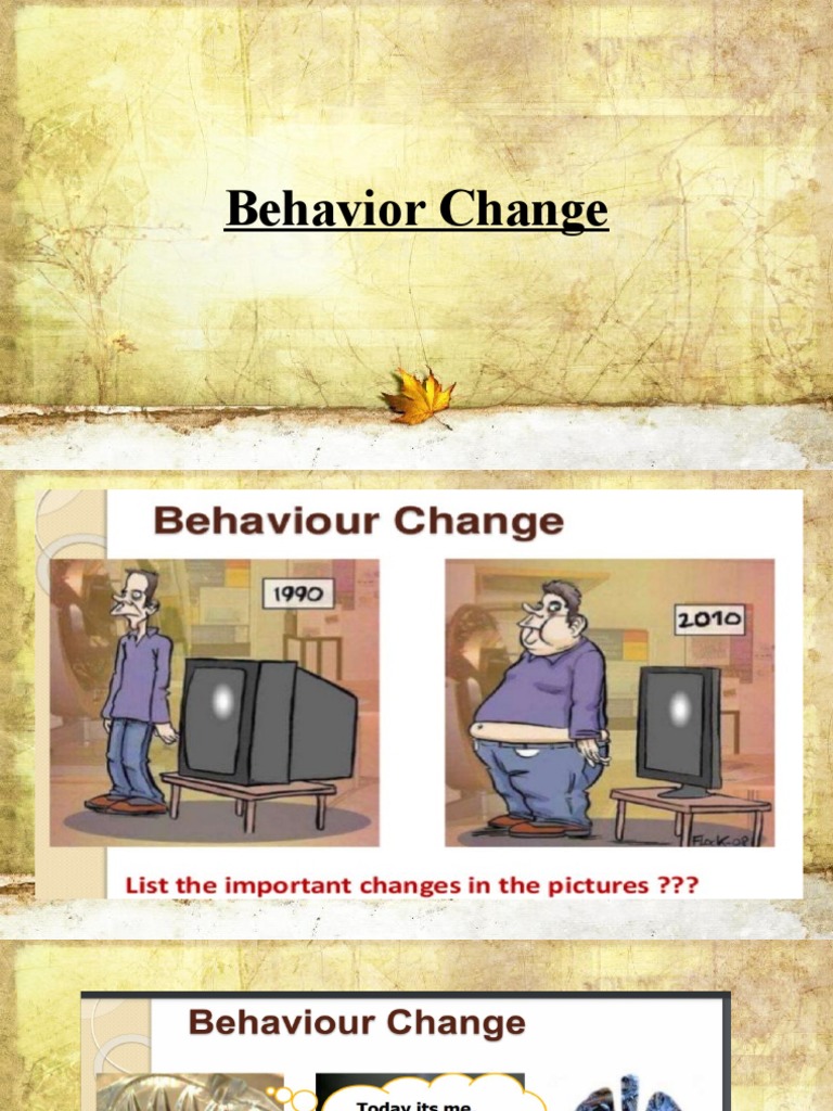 Behavior Change | PDF | Attitude (Psychology) | Affect (Psychology)