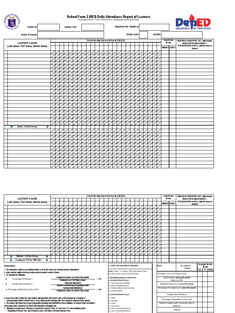 1426570153wpdm - School Form 2 (SF2) Daily Attendance Report of ...