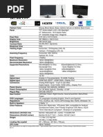 Samsung LS24D300 Monitor Specs | PDF