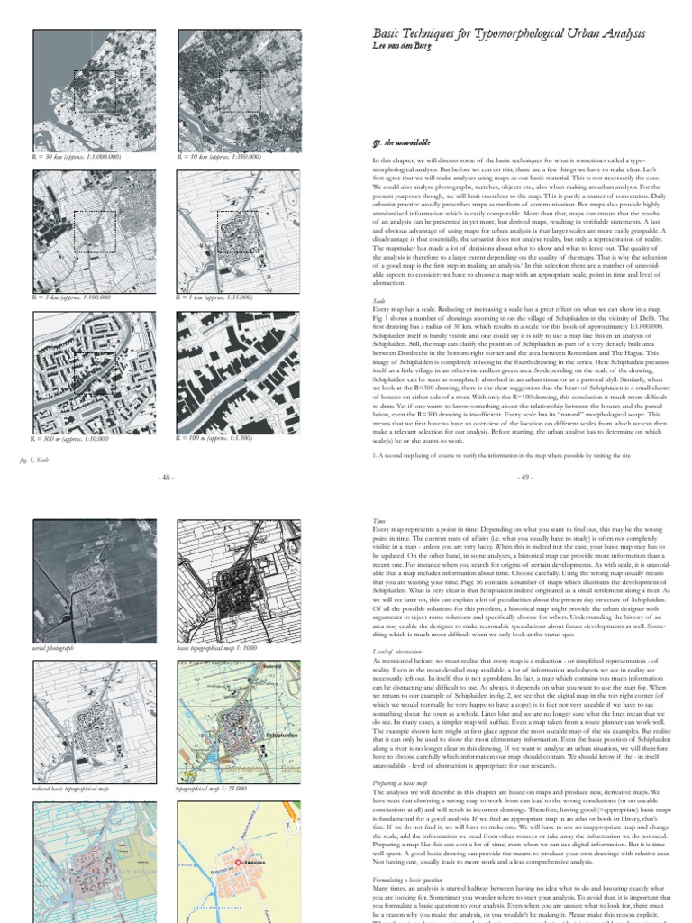 Typomorphological Urban Analysis Techniques | PDF | Map | Abstraction