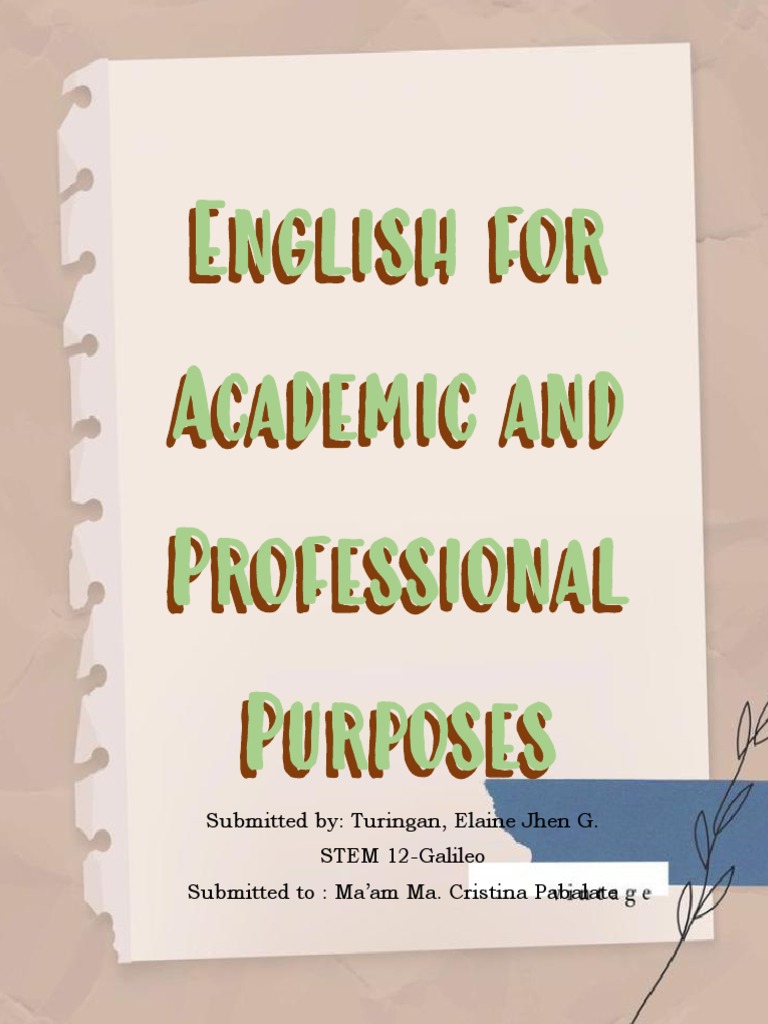 English For Academic and Professional Purposes | PDF | Essays | Vocabulary