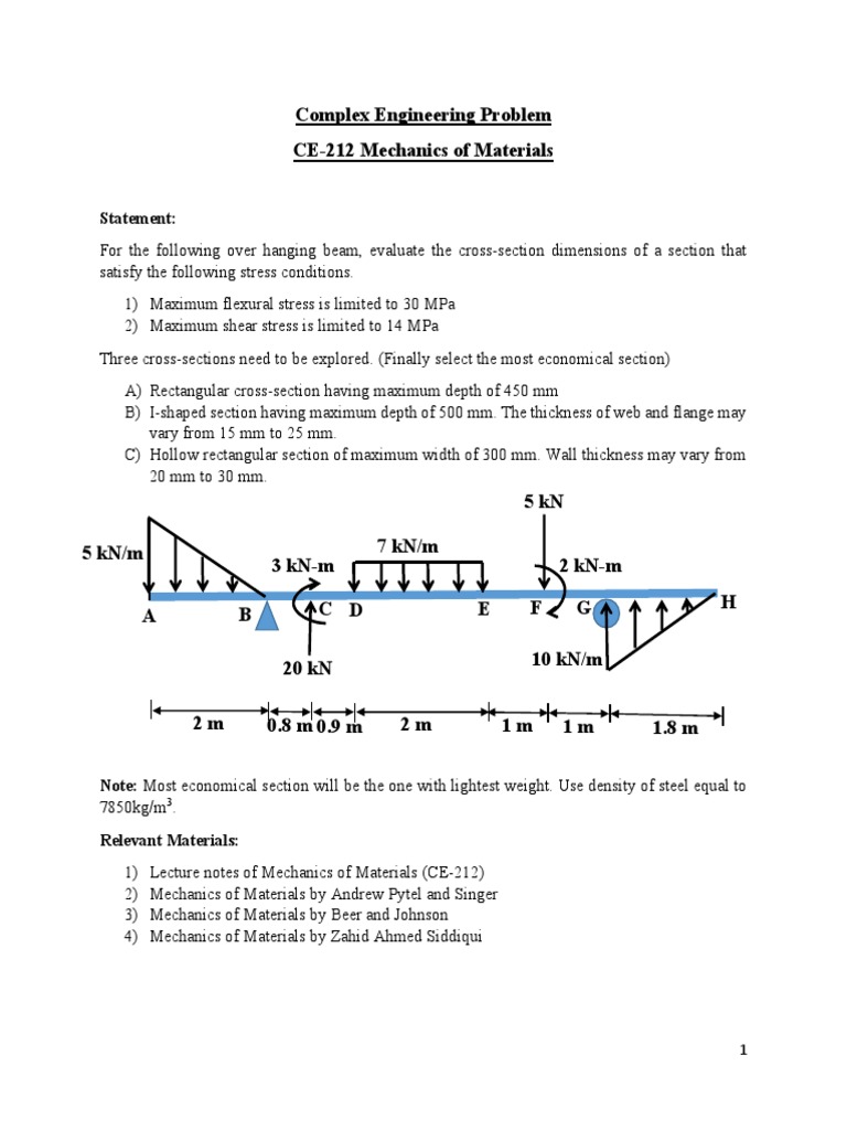 Complex Engineering Problem | PDF | Strength Of Materials | Building ...